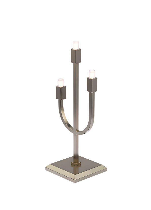 Waxy Design Studio - Candle Parlak Nikel Led Masa Lambası - Parlak Nikel