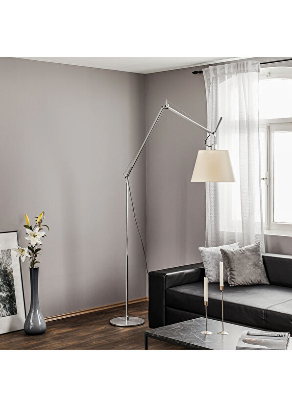 Artemide - Tolomeo Mega White Led Parchment Diffuser Aluminum Floor ...