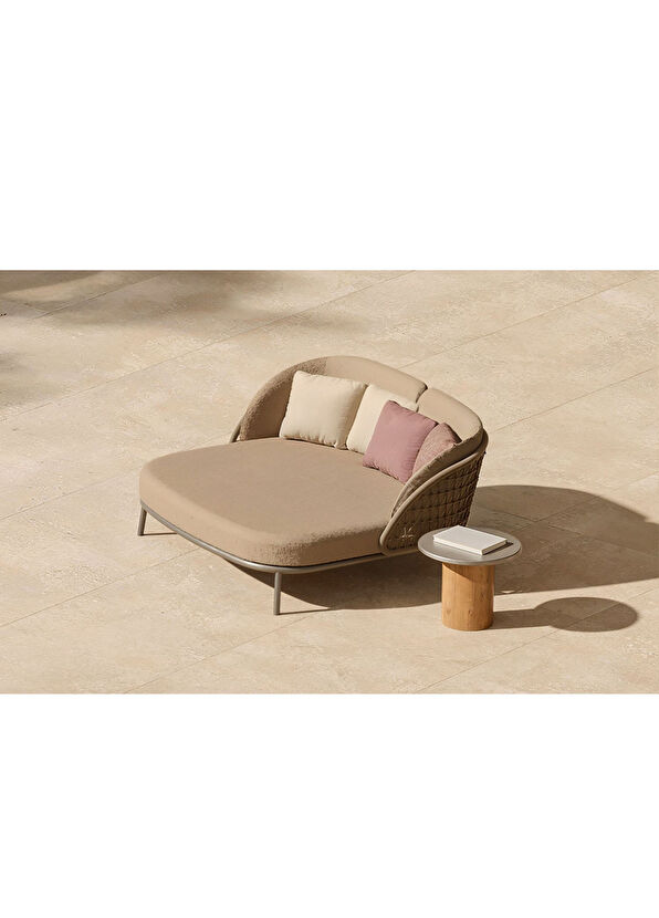 Vitello - Nomad Kahverengi Daybed Bahçe Koltuğu - Kahverengi