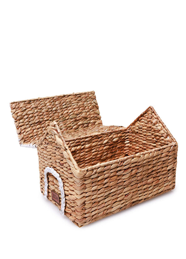 Zoa Collection - Ev Figürlü Rattan Oyuncak Sepeti - Naturel