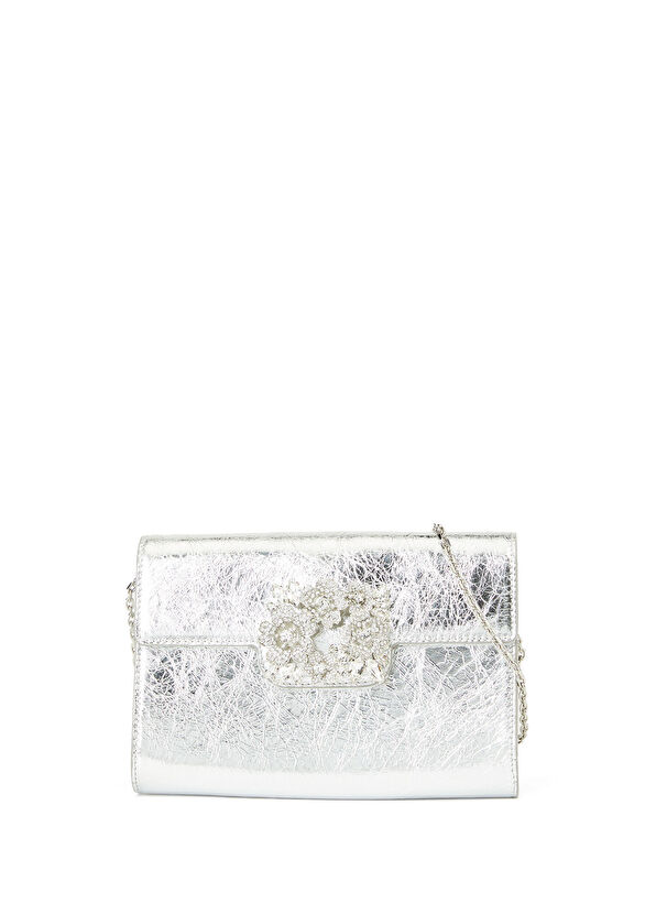 ROGER VIVIER - Efflorescence Mini Silver Women's Leather Bag