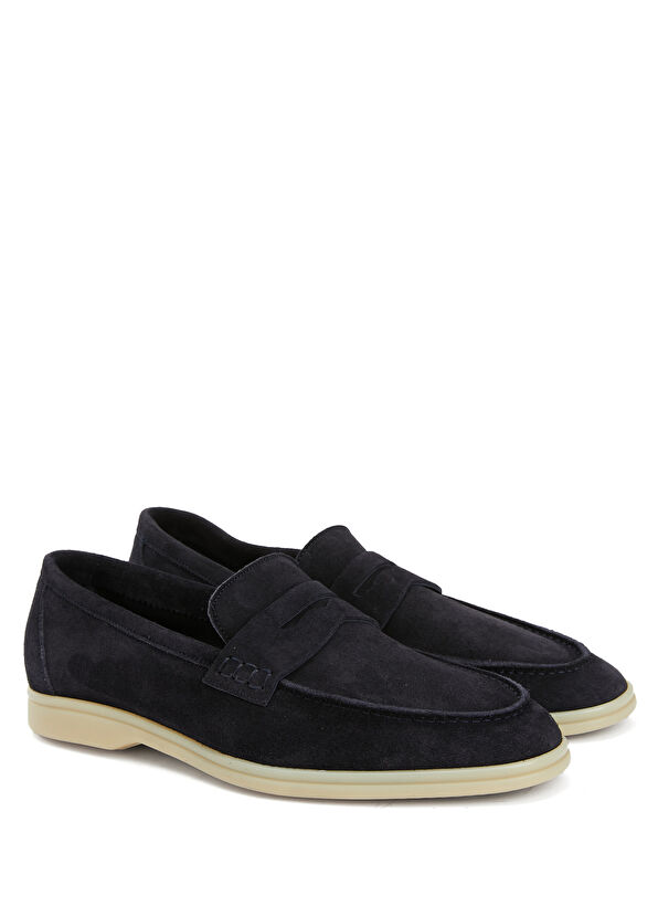 Berwick 1707 Koyu Mavi Erkek Koyu Mavi Bantlı Erkek Süet Loafer 1665789 ...