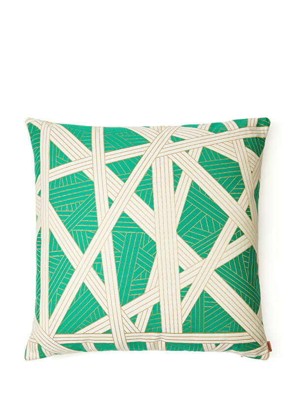 Missoni Home - Nastri Beyaz Yeşil 60x60 cm Dekoratif Yastık - Beyaz-Yesil Missoni Home - Nastri Beyaz Yeşil 60x60 cm Dekoratif Yastık - Beyaz-Yesil