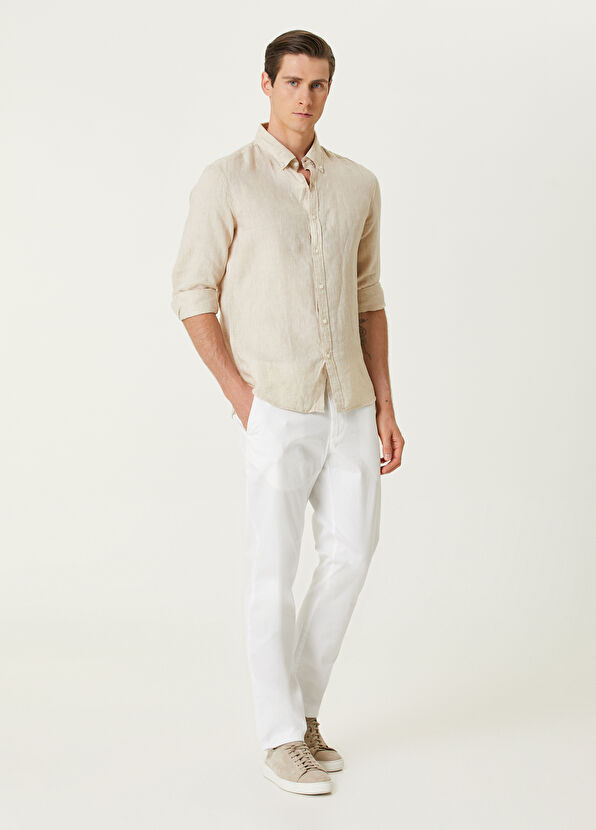 Michael Kors - Haki Keten Gömlek - Haki