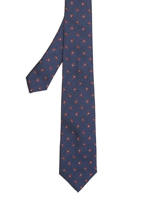 Beymen Collection - Navy Micro Patterned Silk Tie