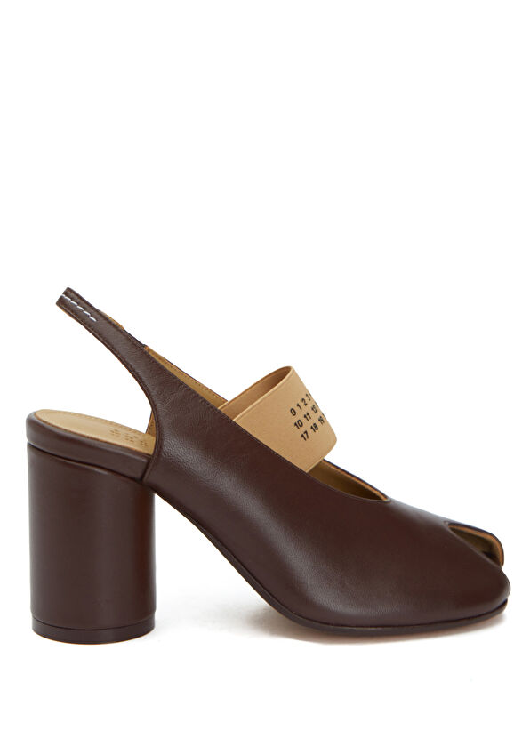 MM6 Maison Margiela Kahverengi Kadın Anatomic Numeric Kahverengi Deri ...