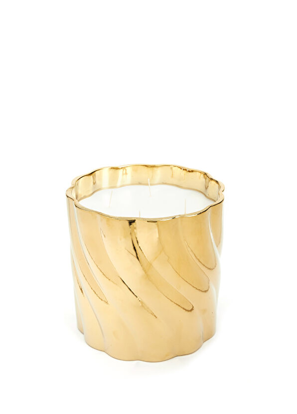 Gorbon - Kavuk Large Gold Seramik Mumluk - Gold