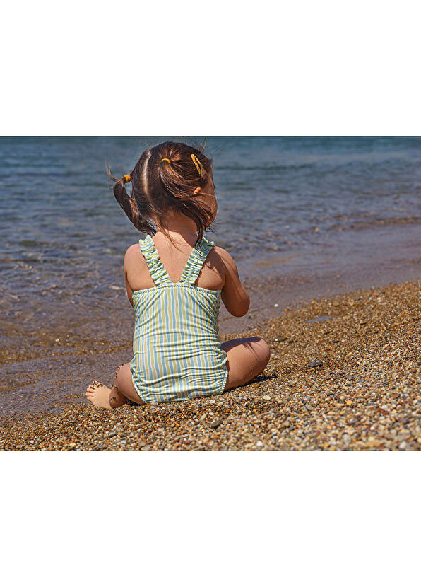 Sand Mother - Lime Oasis UV Korumalı Kız Çocuk Mayo - Lime Oasis