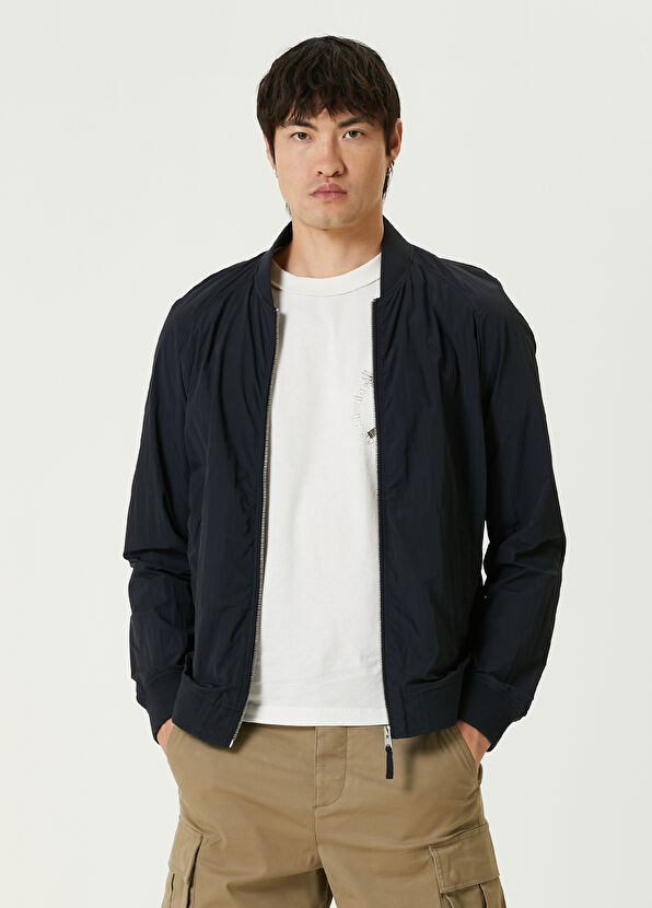 AllSaints - Waylan Koyu Lacivert Bomber Mont - Koyu Lacivert