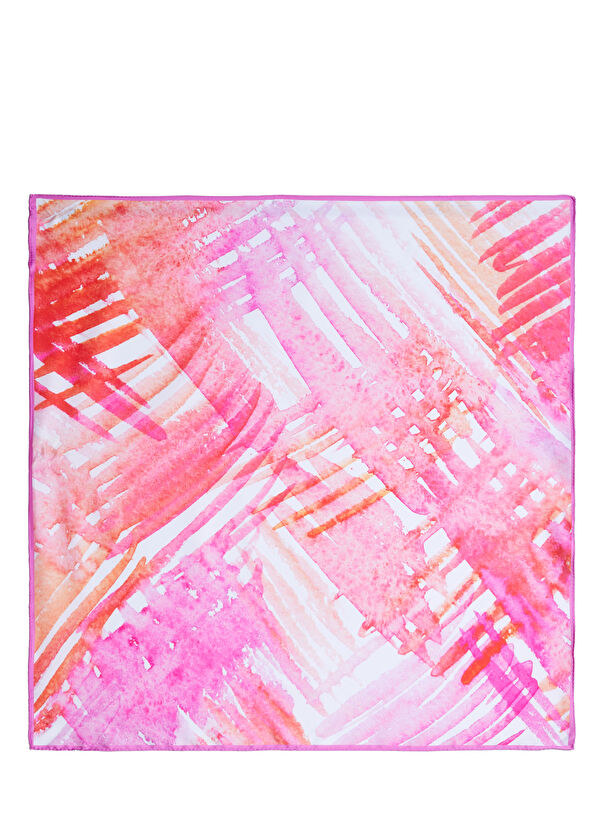 Beymen - Pink Patterned 90x90 Scarf