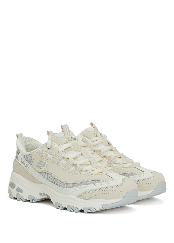Skechers - D'lites Smooth Nostalgia Kadın Deri Sneaker - Çok Renkli