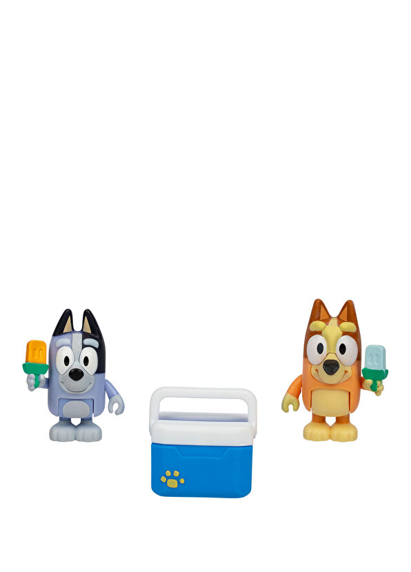 Bluey - Ice Cream Themed Set of 2 Character Figure Toys with Accessories