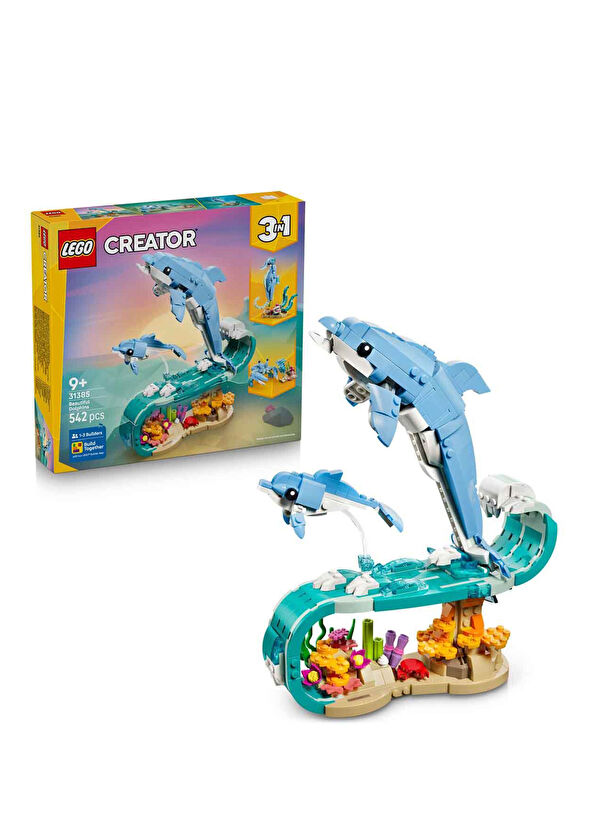 Lego - Creator 3in1 Sea Animals: Beautiful Dolphins 542 Pieces 9+ Years ...