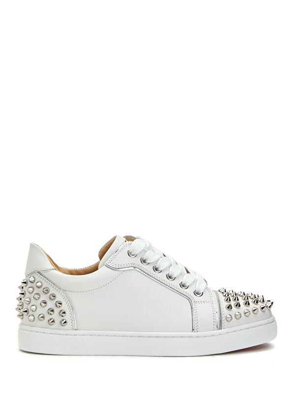 Christian Louboutin Beyaz-Gümüş Kadın Viera Beyaz Troklu Kadın Deri ...