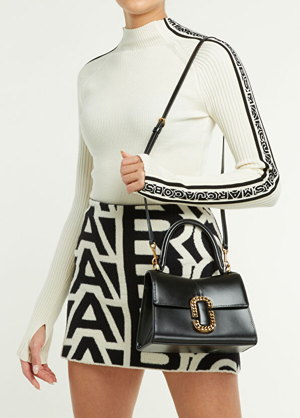 Marc Jacobs - The St. Marc Mini Siyah Kadın Deri Çanta - Siyah