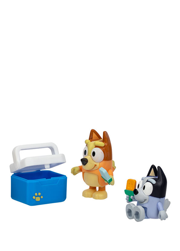 Bluey - Ice Cream Themed Set of 2 Character Figure Toys with Accessories