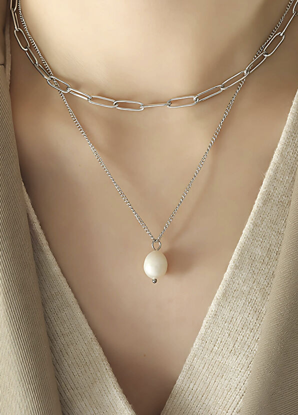 Pera Collection Beyaz Kadın Lyon Beyaz İnci Kadın Kolye 1676380 | Beymen