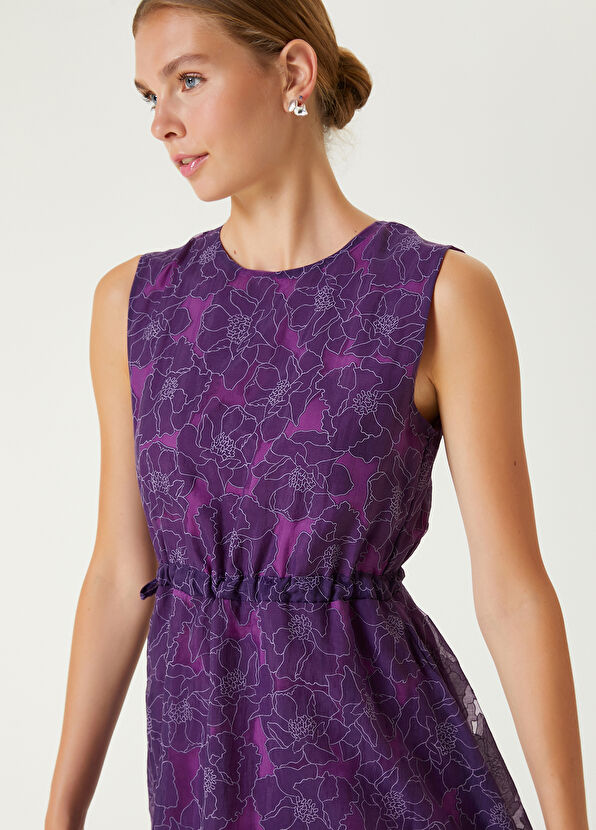 Network - Mor Midi Elbise - Mor