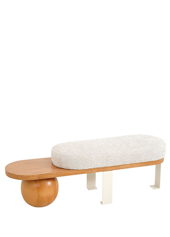 Solano Design - Cilia Meşe Metal Ahşap Bench - Meşe