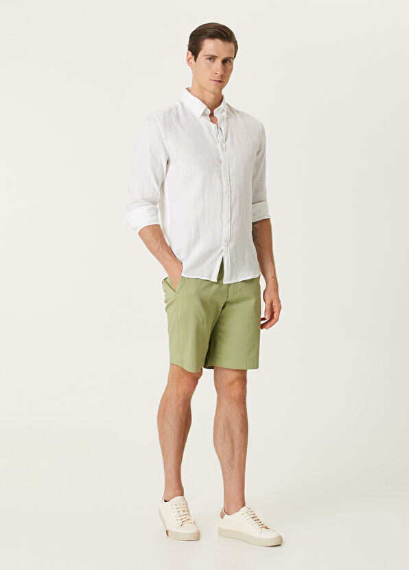 Michael Kors - Beyaz Keten Gömlek - Beyaz