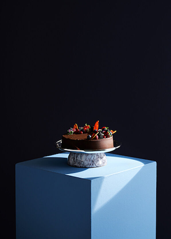 Minval - Royal Mermer Ayaklı Gümüş Obje - Gri