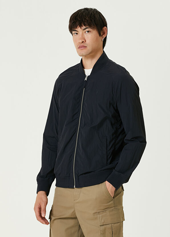 AllSaints - Waylan Koyu Lacivert Bomber Mont - Koyu Lacivert
