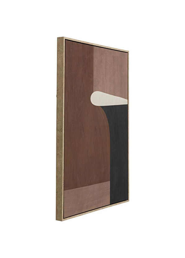 Kare Design - Classic Shape Brownie 6 Kanvas Tablo - Kahverengi