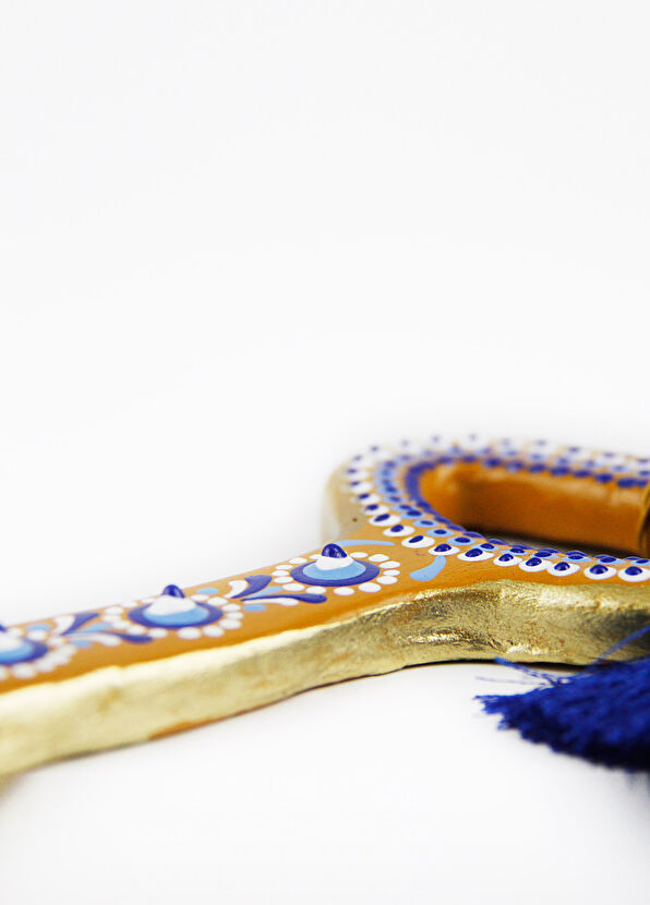 Coho Objet - Coho Box El Yapımı Bereket Anahtar Sembolü Hediye Seti - Mavi