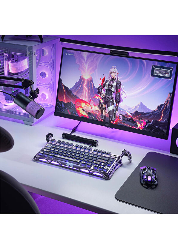 Gravastar - Mercury V75 Pro HE HE Iron Purple RGB İngilizce Q Kablolu ...