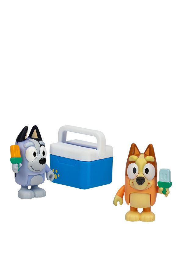 Bluey - Ice Cream Themed Set of 2 Character Figure Toys with Accessories