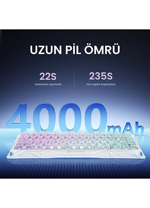 Gravastar - Mercury K1 Lite RGB Crystal Aurora Wireless Mechanical ...