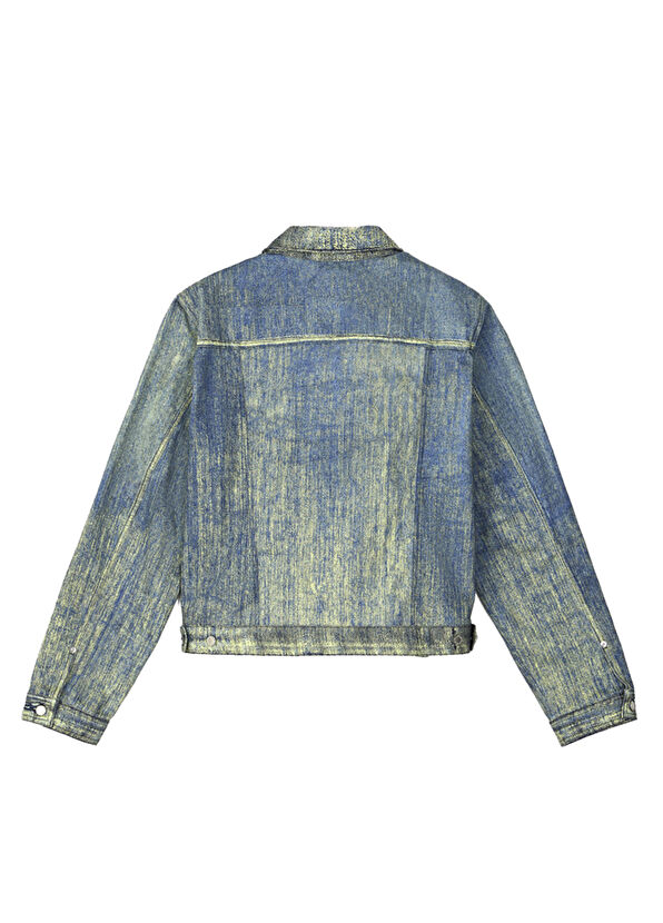 Camper Çok Renkli Erkek Denim Renkli Boya Baskılı Denim Unisex Ceket ...