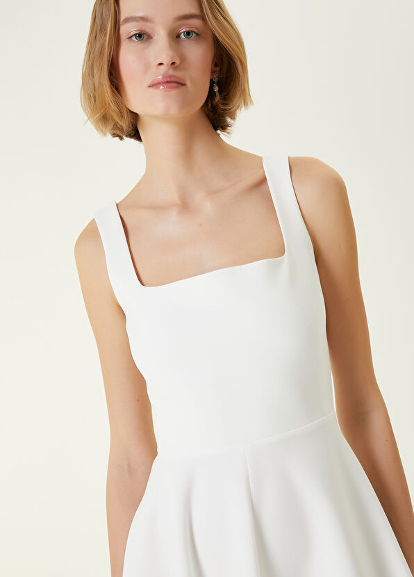 Beymen Collection Beyaz Kadın Beyaz Asimetrik Etekli Elbise 1402241 ...