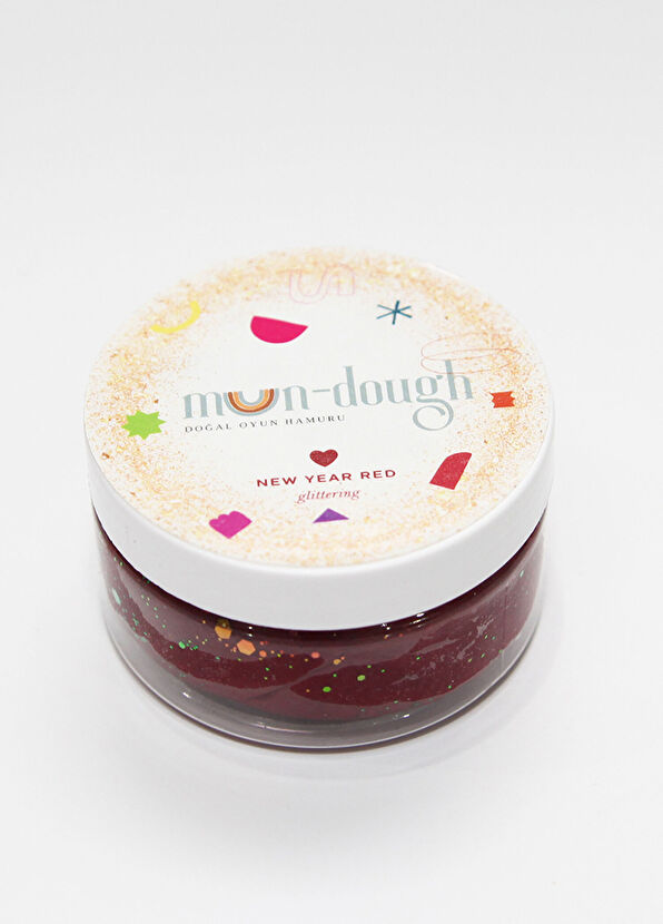 Mundough - New Year Red Glittering Natural Play Dough 130 gr