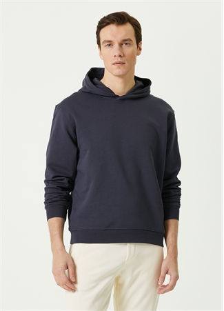 SimpleQloth Lacivert Kapüşonlu Organik Pamuk Sweatshirt XS EU SimpleQloth Lacivert Kapüşonlu Organik Pamuk Sweatshirt XS EU