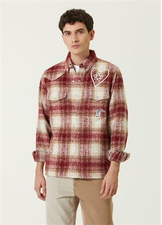 Billionaire Boys Club Erkek Kırmızı Kareli Logolu Dış Gömlek S EU Billionaire Boys Club Erkek Kırmızı Kareli Logolu Dış Gömlek S EU