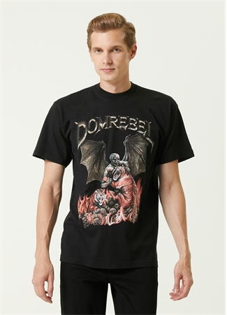 Domrebel Erkek Battle Siyah İskelet Baskılı T-shirt XS EU Domrebel Erkek Battle Siyah İskelet Baskılı T-shirt XS EU