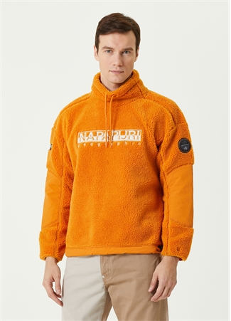 Napapijri Erkek Teide Hardal Dik Yaka Polar Sweatshirt XL EU