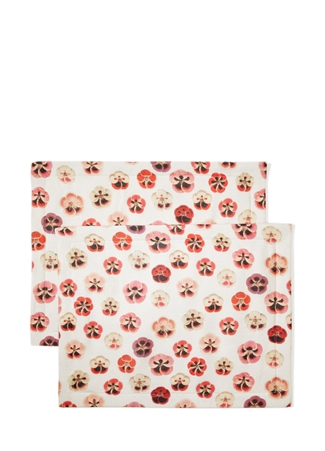 La Doublej 2li Çiçekli 35x45 Cm Keten Amerikan Servis Çok Renkli La Doublej 2li Çiçekli 35x45 Cm Keten Amerikan Servis Çok Renkli