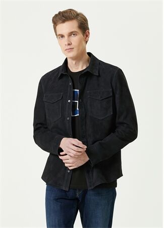 Beymen Club Erkek Lacivert Süet Gömlek S