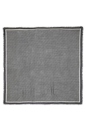 Kadın Siyah Beyaz Mikro Desenli Şal EU