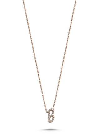 Collection-Ecce Kadın B Harfi Formlu Altın Rengi Kolye EU