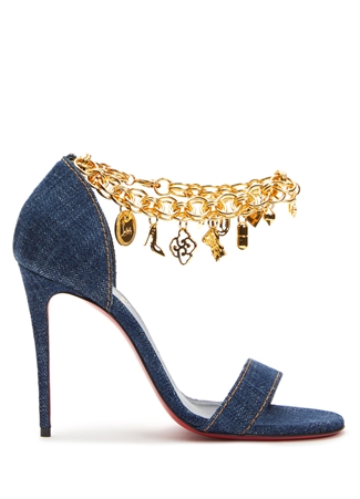 Christian Louboutin Kadın Mavi Charm Detaylı Sandalet 36 Eu Christian Louboutin Kadın Mavi Charm Detaylı Sandalet 36 Eu