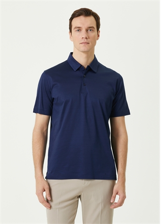 Canali Erkek Lacivert Polo Yaka T-shirt 50 IT Canali Erkek Lacivert Polo Yaka T-shirt 50 IT
