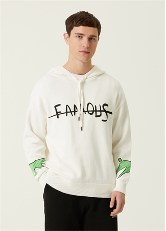 Qollanchi Erkek Basquiat Beyaz Kapüşonlu Sweatshirt S EU Qollanchi Erkek Basquiat Beyaz Kapüşonlu Sweatshirt S EU