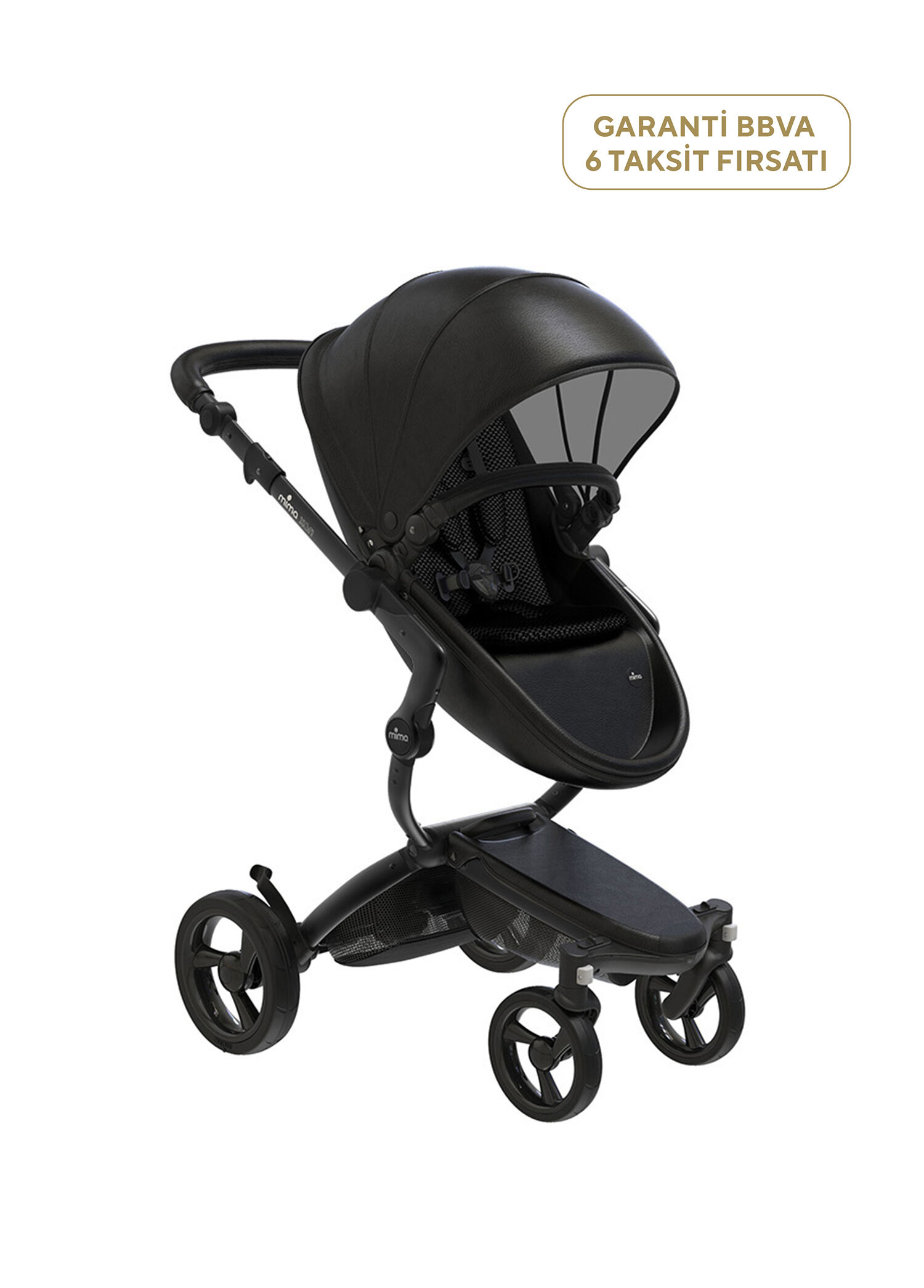 Mima - Xari Black Set Çift Yönlü Bebek Arabası - Siyah
