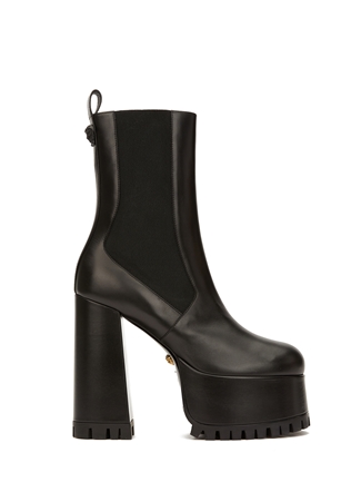 Versace Kadın Siyah Bant Detaylı Deri Bot 36 EU
