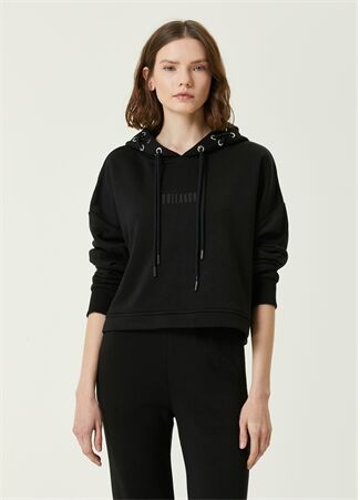 Qollanchi Kadın Claw Laced Up Siyah Kapüşonlu Sweatshirt S EU