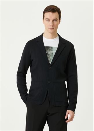 Boss Erkek Siyah Triko Ceket S EU