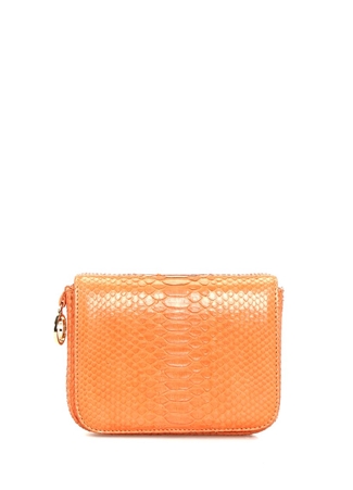 Cashhimi Kadın Turuncu Dokulu Deri Omuz Çantası EU Cashhimi Kadın Turuncu Dokulu Deri Omuz Çantası EU